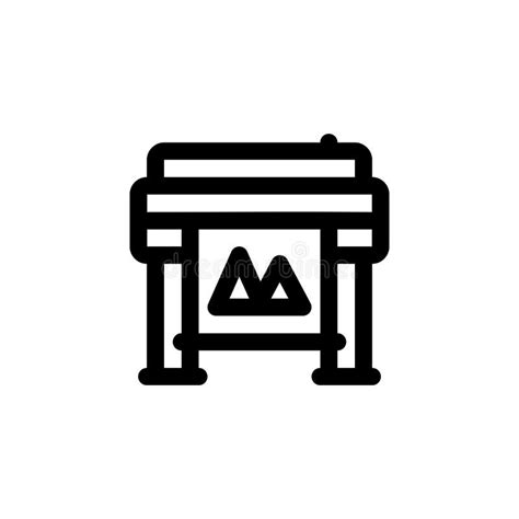 Plotter Vector Icon Computer Component Icon Outline Style Perfect Use For Logo Presentation