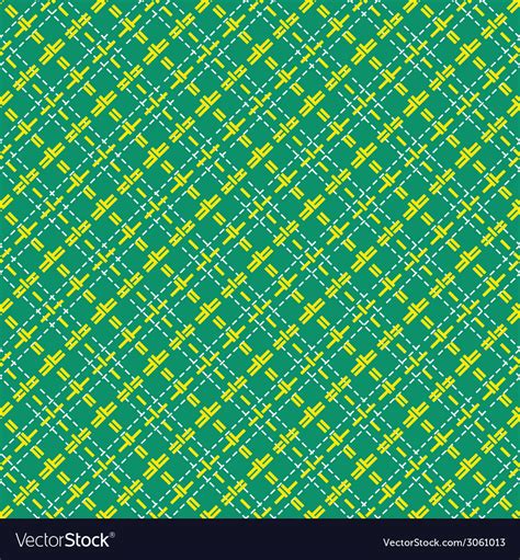 Seamless Mesh Diagonal Pattern Over Green Vector Image