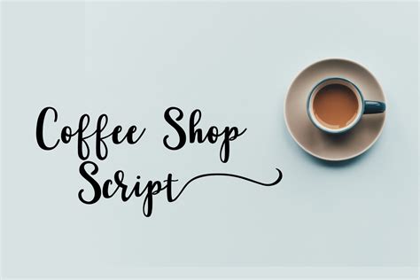 Font Coffee Shop Script Download And Install On The Web Site