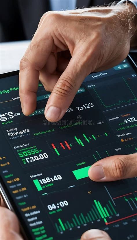 Analyzing Stock Market Data On Tablet With Hands For Investment