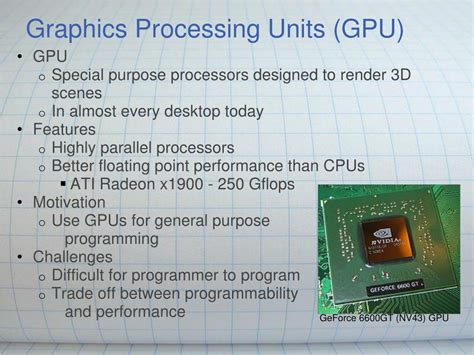 PPT GPUs And Accelerators Features Challenges Methodology Performance Evaluation