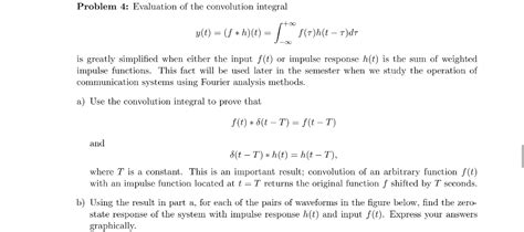 Solved Problem 4 Evaluation Of The Convolution Integral