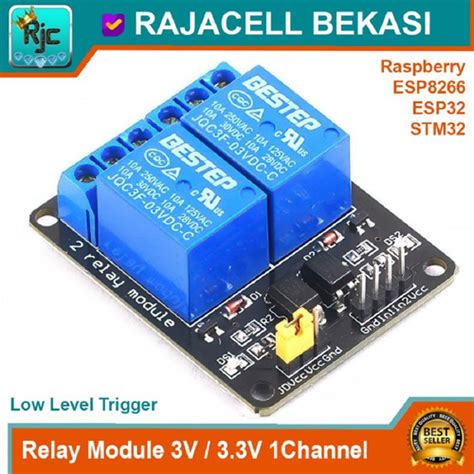 Jual Relay Module 3V 3 3V 2Ch Low Trigger For Raspberry ESP8266 ESP32 STM32 Kota Bekasi