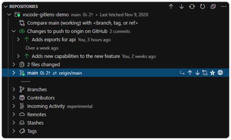 Gitlens Side Bar Views Gitlens Views And Functionality