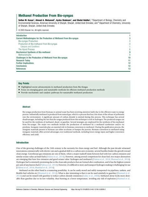 Methanol Production From Bio Syngas Pdf Enzyme Inhibitor Catalysis