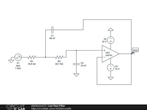 Low Pass Filter Circuitlab
