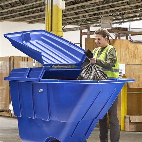 Lavex 1 Cubic Yard Blue Tilt Truck Lid