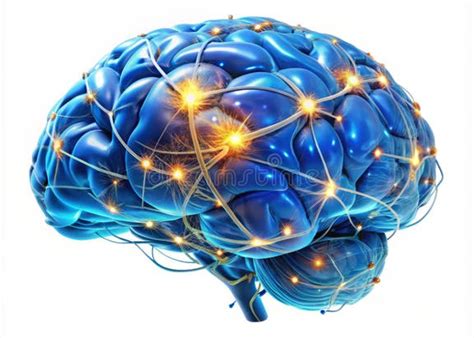 Detailed 3d Model Of The Human Brain Exploring Neural Pathways And Cognitive Function Stock