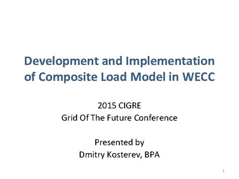 Development And Implementation Of Composite Load Model In