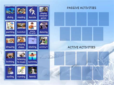 Active Passive Activities Group Sort Active Passive Activities Group Sort