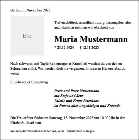 Traueranzeigen Vorlagen Kostenlos Für Word And Pdf