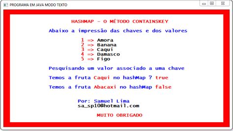 Samuel Lima Programador Ccjava Hashmap O Método Containskey