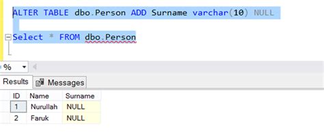 Alter Table Statement In Sql Servertsql Database Tutorials