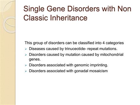 Mutation With Transmission Pattern Of Single Gene Disorder Pptx