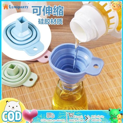 Folding Mini Telescopic Funnel Home Silicone Oil Leakage Kitchen Small