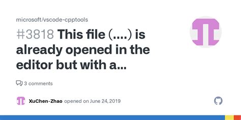 this file is already opened in the editor but with a different