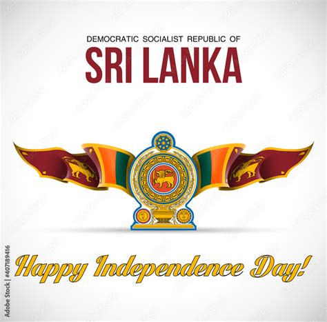 Sri Lanka Flag State Symbol Isolated On Background National Banner