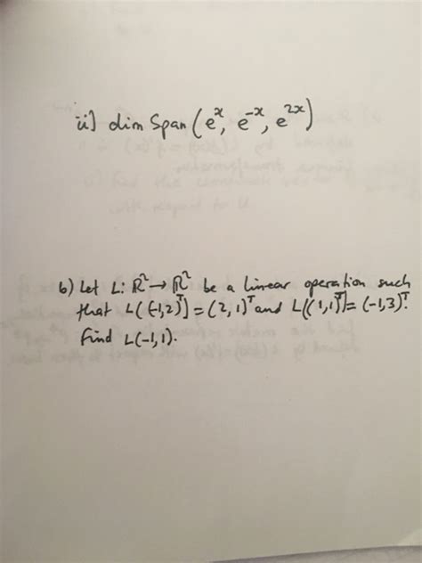 Solved Let L R 2 Rightarrow R 2 Be A Linear Operation Such Chegg Com