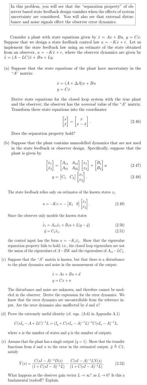 Solved In This Problem You Will See That The Separation