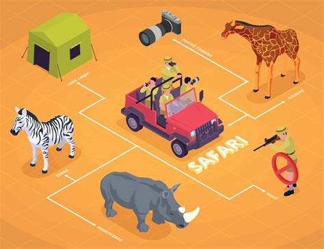Safari Isometric Flowchart 6243869 Vector Art at Vecteezy