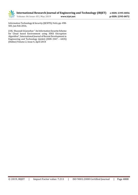 Irjet An Implementation Of Secured Data Integrity Technique For Cloud