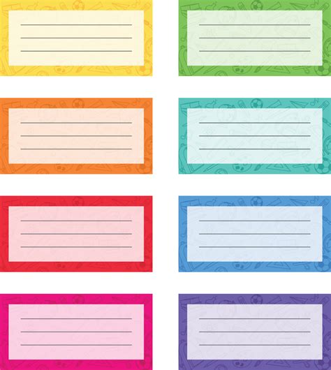 Notebook Labels Colorful Vector Design 12719812 Vector Art At Vecteezy