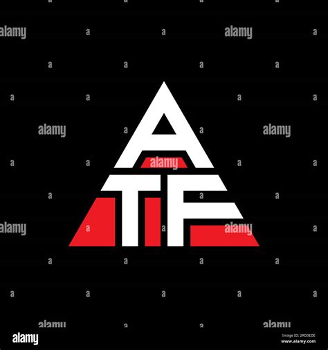 Atf Triangle Letter Logo Design With Triangle Shape Atf Triangle Logo Design Monogram Atf
