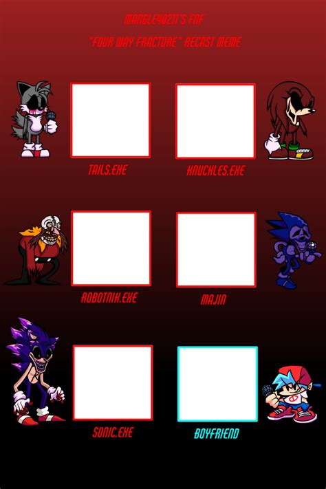 Fnf Four Way Fracture Recast Meme By Mangle40211 On Deviantart