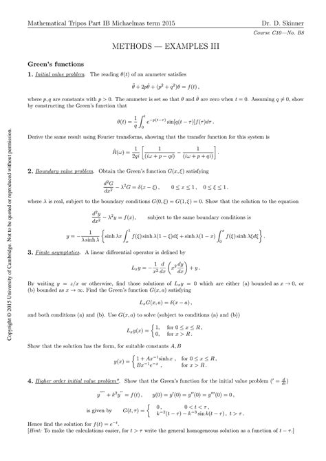 lecture notes lecture 3 example sheet copyright © 2015 university of cambridge not to be