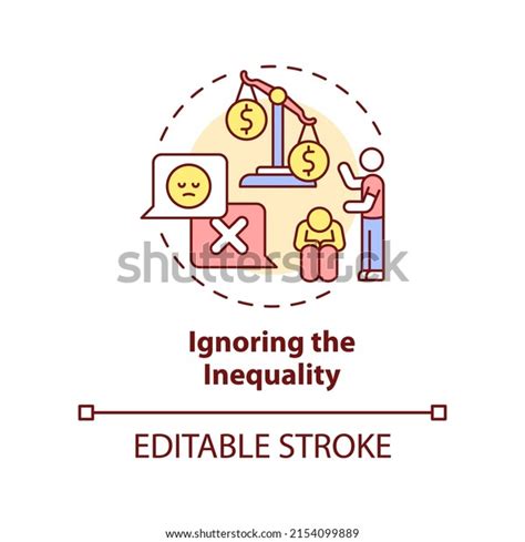Ignoring Inequality Concept Icon Disadvantage Social Stock Vector Royalty Free 2154099889