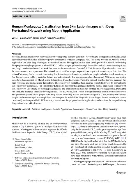 Human Monkeypox Classification From Skin Lesion Images With Deep Pre Trained Network Using