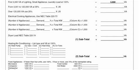 Nec Load Calculation Spreadsheet Payment Spreadshee Nec Load Calculation Spreadsheet