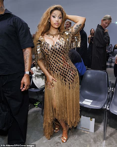Cardi B Flaunts Her Incredible Figure In A Gold Dress At The Rabanne