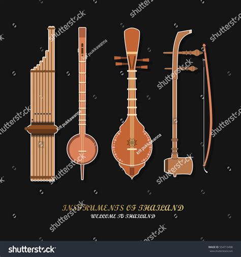 Thai Instruments Vector Stock Vector Royalty Free 554713498