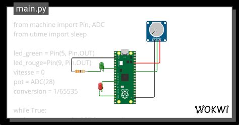 Potentiomètre Wokwi Esp32 Stm32 Arduino Simulator