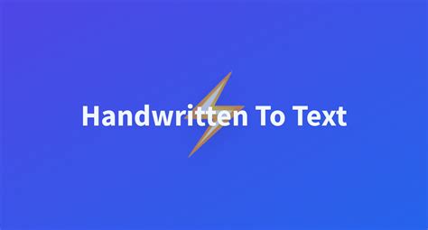Handwritten To Text A Hugging Face Space By Labiba