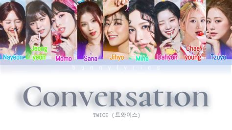 Twice Conversation Lyrics [color Coded Han Rom Eng] Youtube
