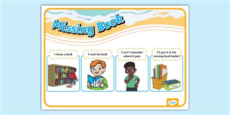 Missing Library Book Poster Teacher Made Twinkl