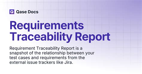 Requirements Traceability Report Qase Docs Requirements Traceability Report Qase Docs