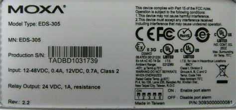 NEW MOXA EDS 305 ETHERNET SWITCH V2 2 EDS305 SB Industrial Supply Inc