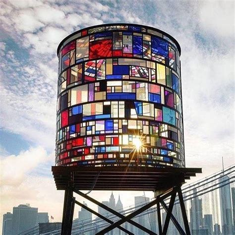 Stained Glass Water Tower In New York City