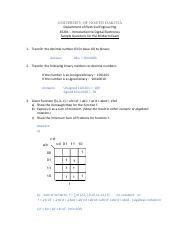 Sample Exaple Midterm Pdf University Of North Dakota Department Of Electrical Engineering