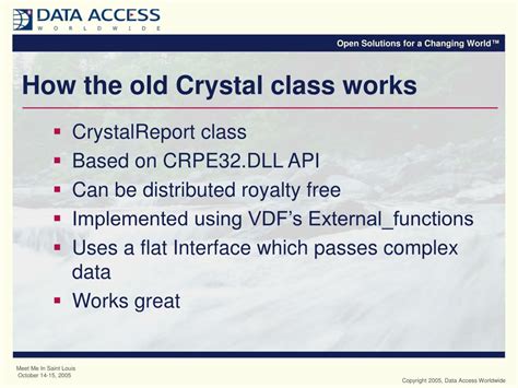 Ppt Using The Crystal Rdc Interface In Visual Dataflex Powerpoint