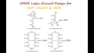 CMOS Logic Circuit Design For NOT NAND And NOR Gate Doovi