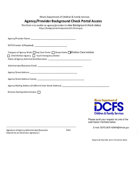 Fillable Online Dcfs Background Check Form Supplemental Instructions