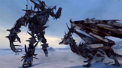 Necrofex Colossus Vs Forest Dragon Total War Warhammer 2 Youtube