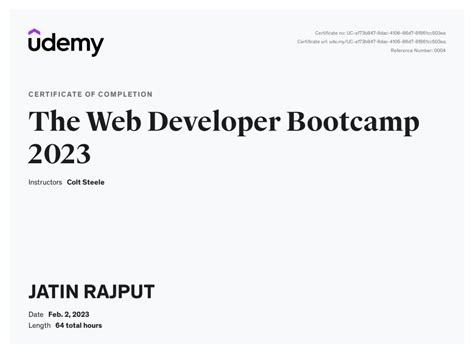 Jatin Rajput On Linkedin Udemy Course Completion Certificate