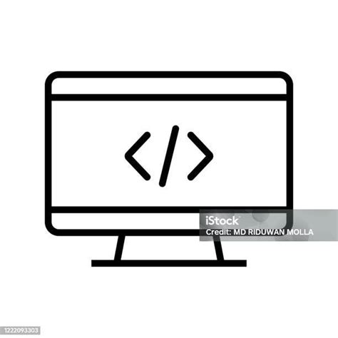 Html 코드 라인 아트 벡터 아이콘 Ui 아이콘 벡터 0명에 대한 스톡 벡터 아트 및 기타 이미지 0명 Html 개발