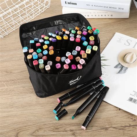80 Color Marker Alcohol Markers Set Touch Marker Pen Highlighter Pen Set Coloring Set Copic