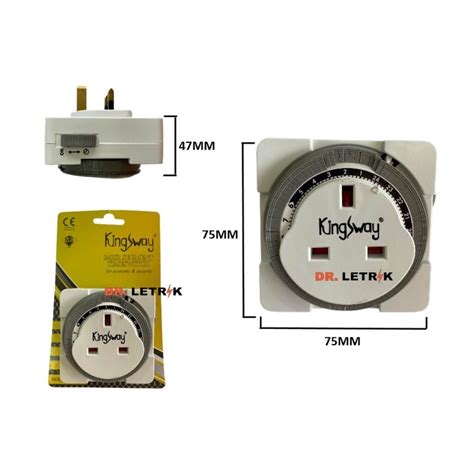 sirim 24hours programme timer 3pin plug 13a analog timer segment
